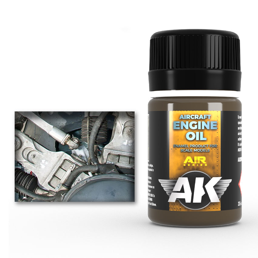 AK Interactive Aircraft Engine Oil efekto dažai, 35 ml – Art Spices